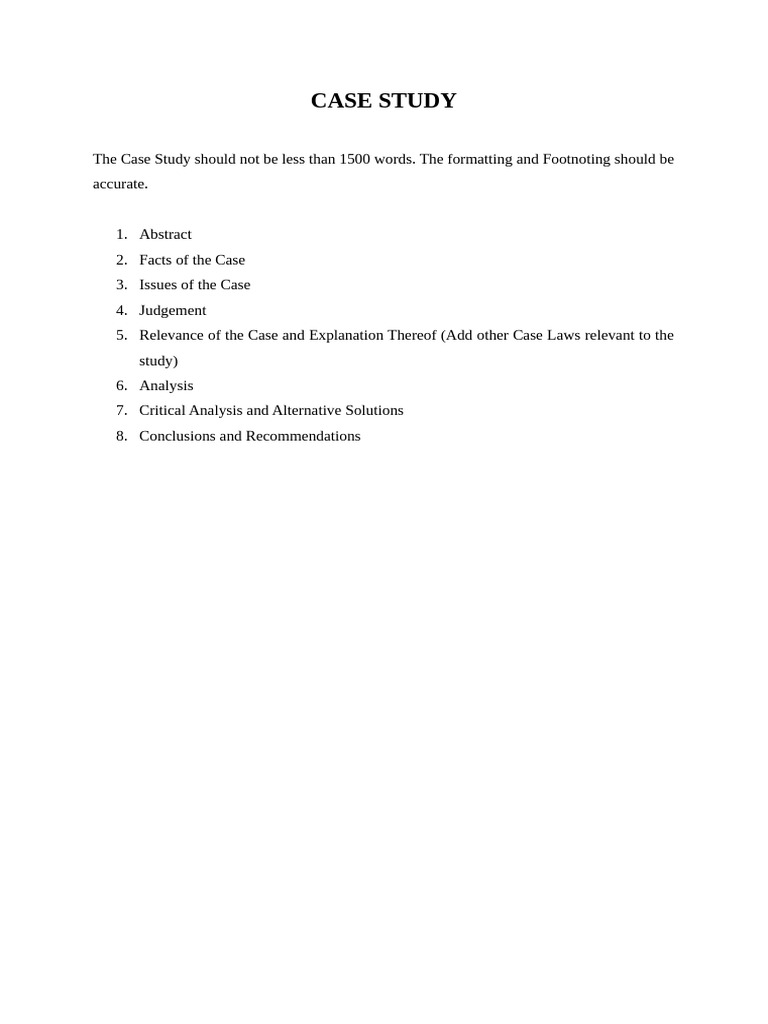 Case Study - Rubrics | PDF