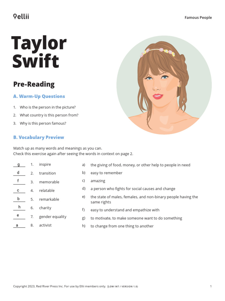 MADELINE CABRERA ALCANTARA - 80 - Taylor-Swift - Low - Int - US | PDF ...
