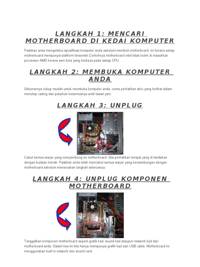 Langkah Pemasangan Komputer | PDF