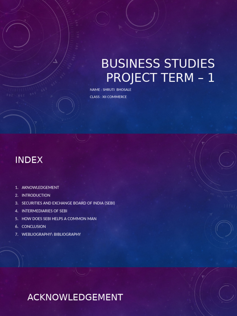 Business Studies Term 1 Project | PDF | Securities (Finance) | Stocks