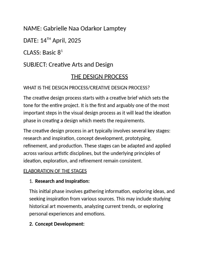Understanding the Creative Design Process | PDF | Usability | Brainstorming