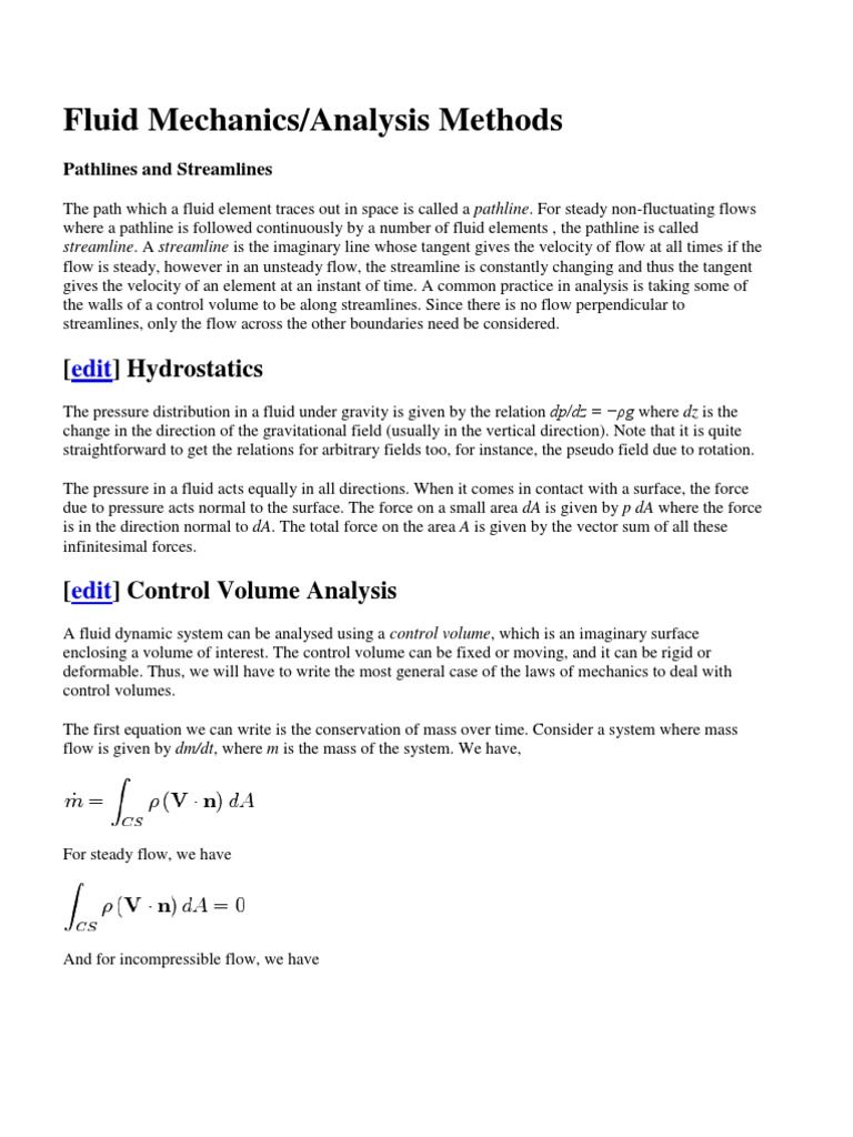 Fluid Mechanics/Analysis Methods: Hydrostatics | PDF | Fluid Dynamics ...
