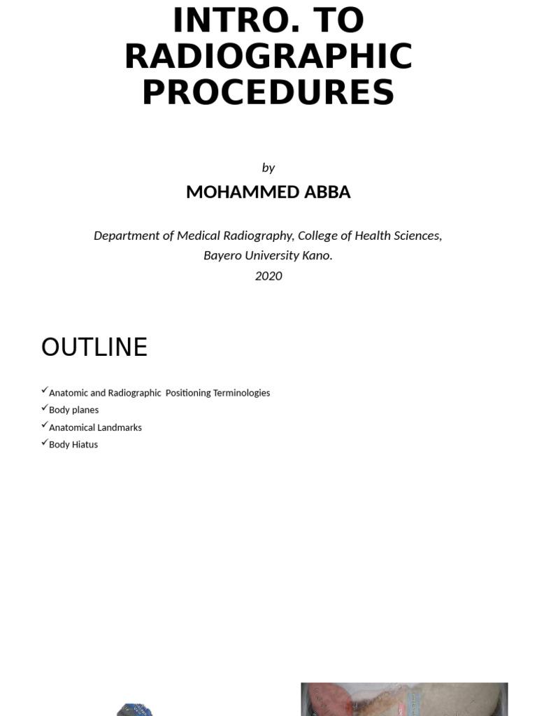 INTRO To Rad Positioning and Terminologies | PDF | Anatomical Terms Of ...