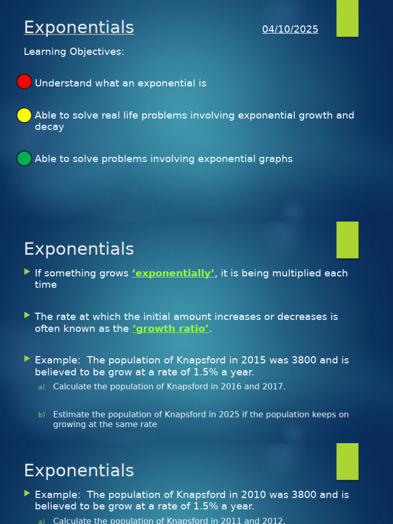 Exponential Functions | PDF | Exponential Function | Applied Mathematics