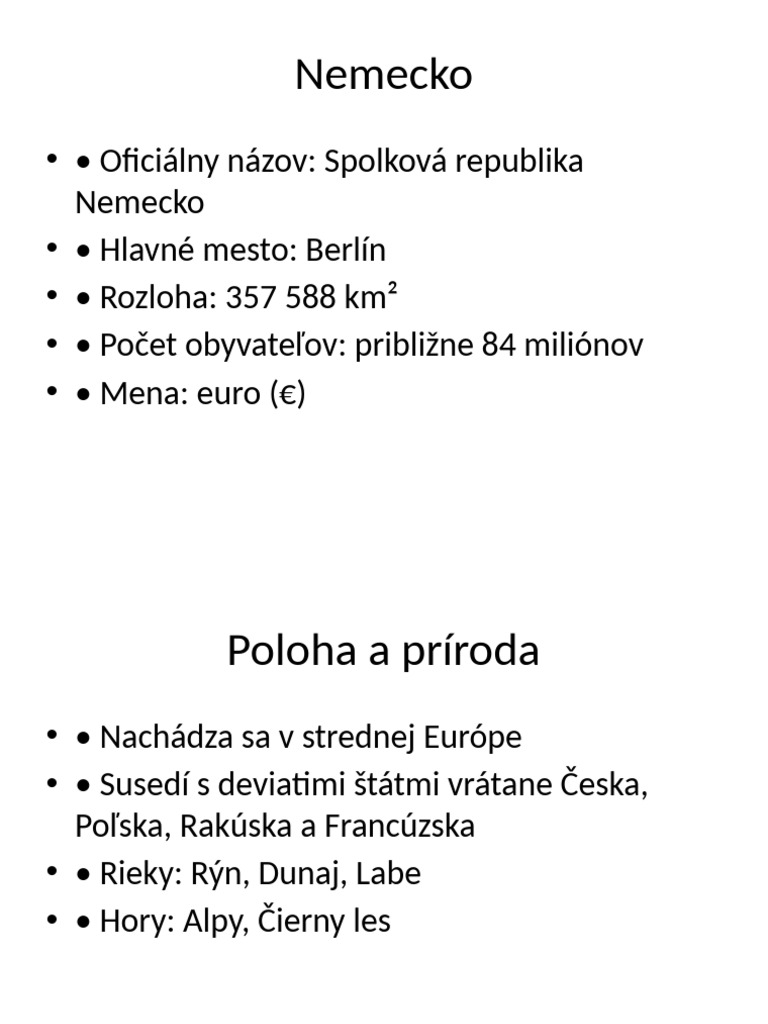 Nemecko_prezentacia | PDF