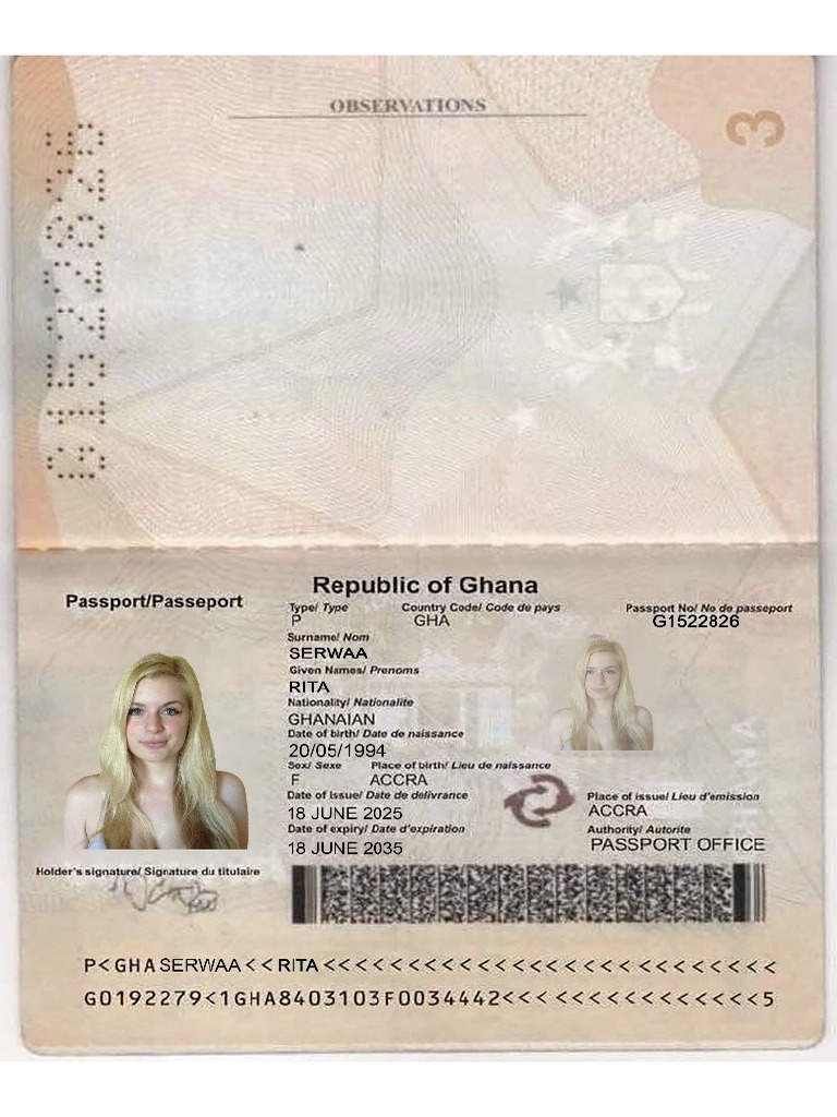 Serwaa Ritas Passport | PDF