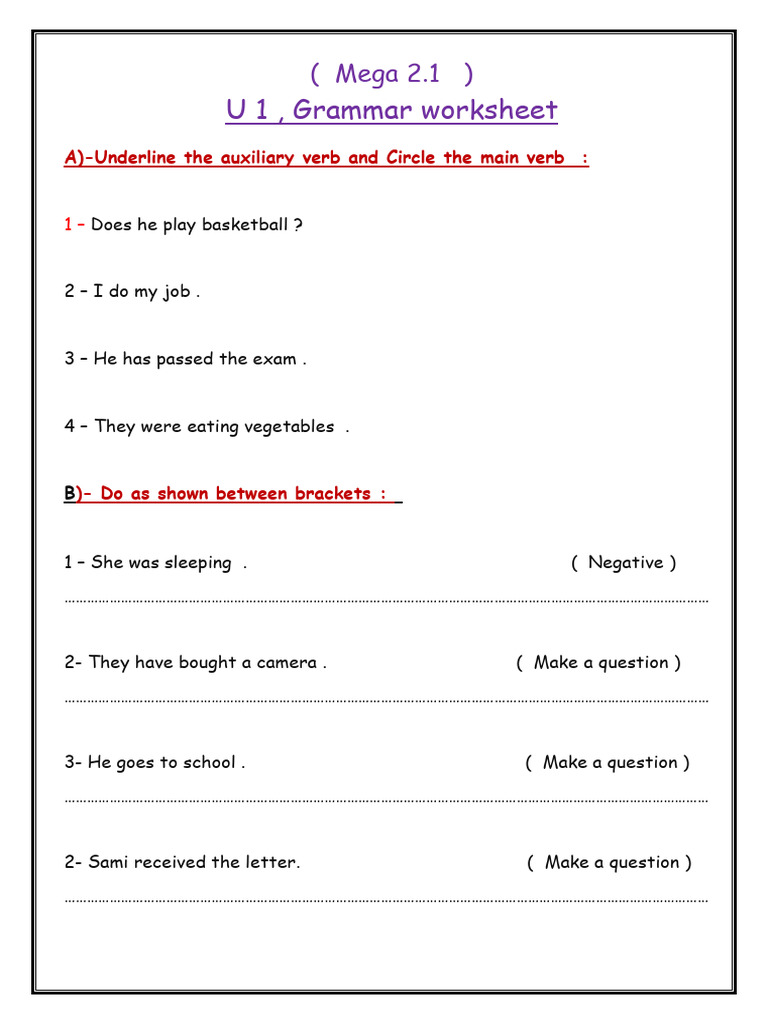 Mega 2.1 U 1 (Grammar) | PDF