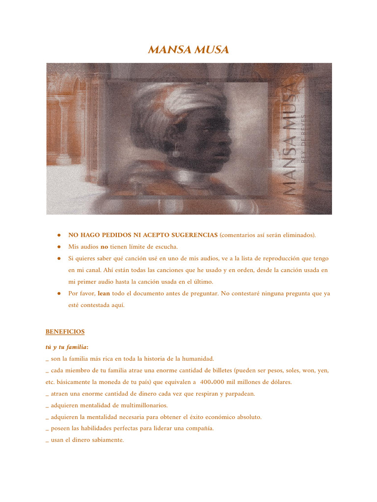 Mansa Musa | PDF | Economias