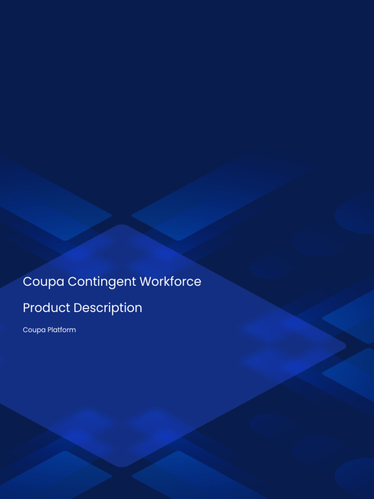 Coupa Contingent Workforce | PDF | Artificial Intelligence ...