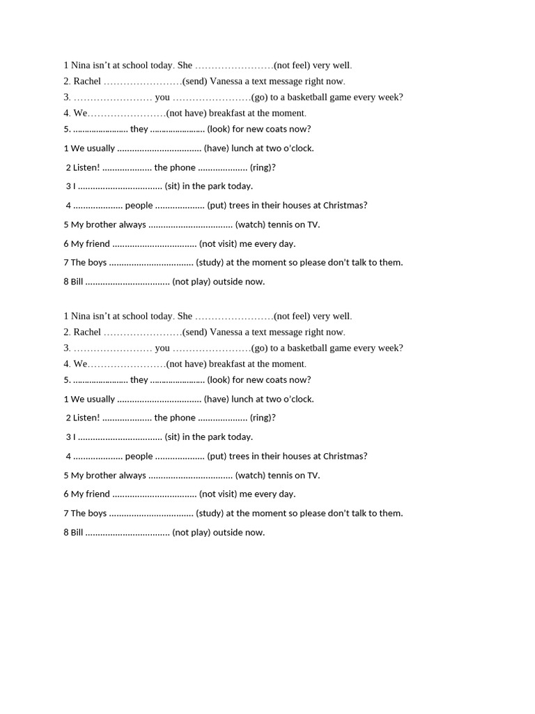 Present Simple or Cont Practice 2023 Dec | PDF