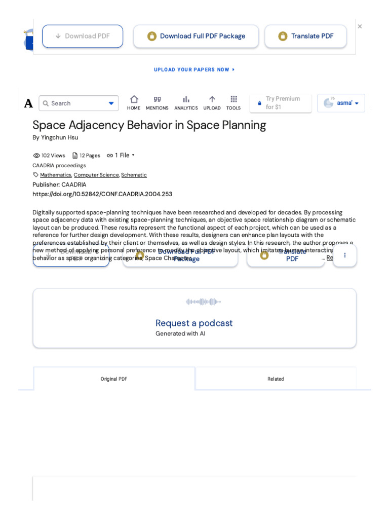 Space Adjacency Behavior in Space Planning | PDF | Space | Design