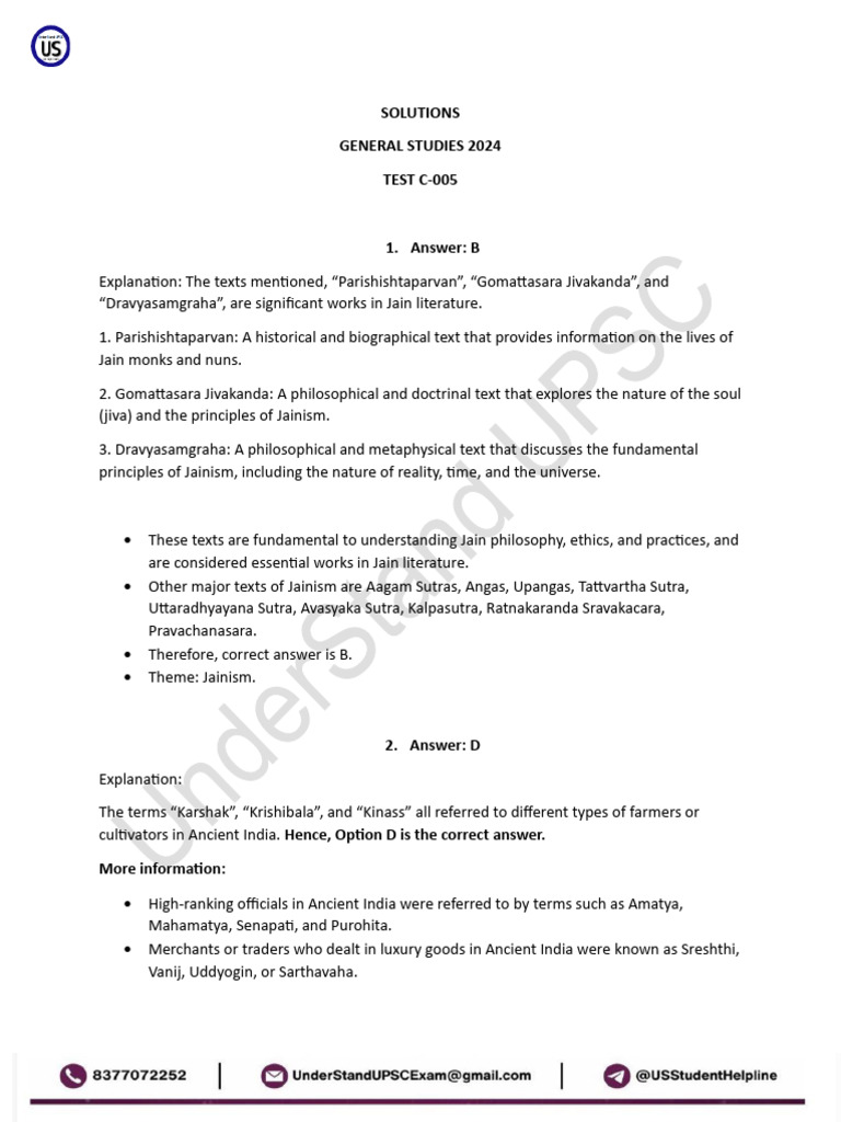 History Test: Ancient India Insights | PDF