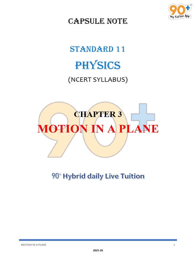 Kl 11 Capsule Physics Chapter 3 (7) | PDF | Acceleration | Euclidean Vector