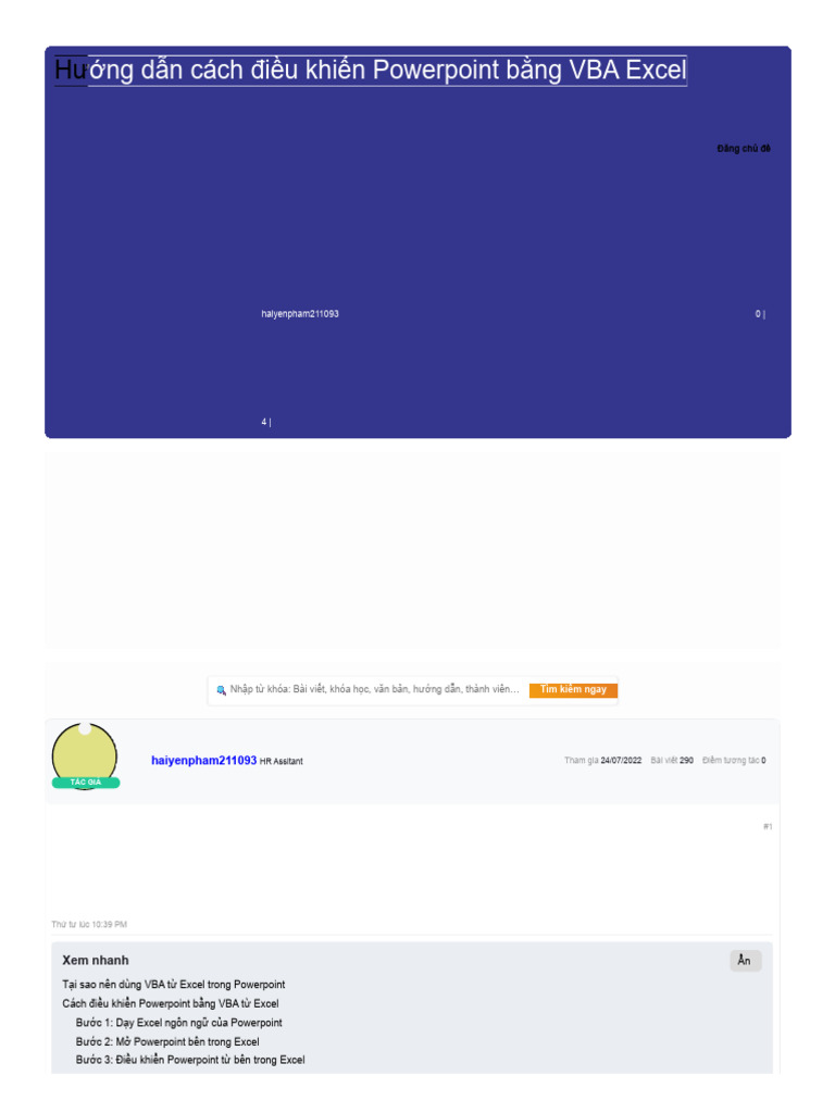 Hướng Dẫn Cách Điều Khiển Powerpoint Bằng VBA Excel - Quản Trị - Phát ...