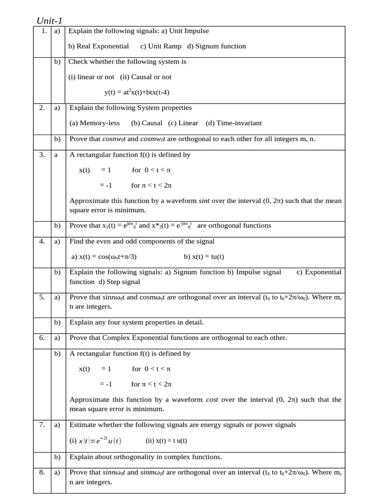 Ss Mid-1 - Important Questions | PDF | Mathematical Analysis | Mathematical Objects