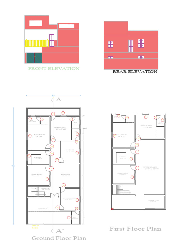 Detailed Ground and First Floor Plans | PDF | Architectural Design ...