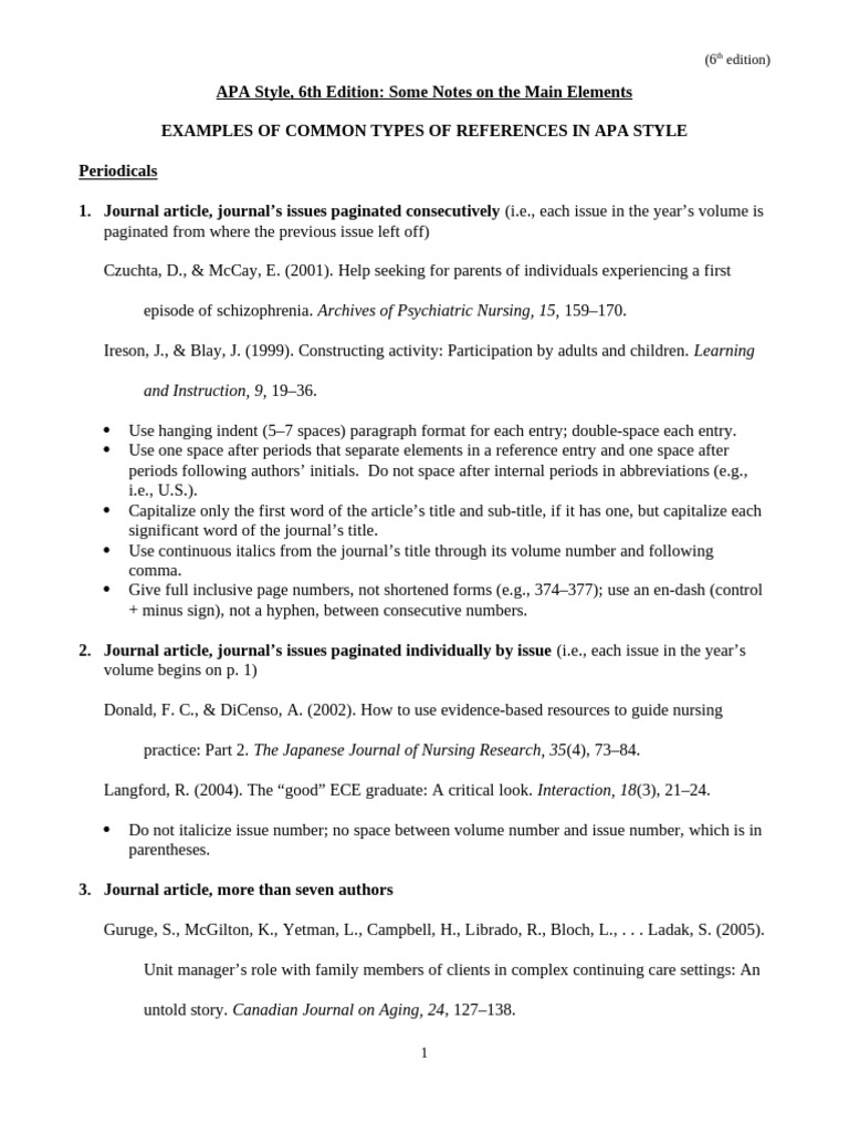 APA Handout 6th Edition | PDF | Apa Style | Digital Object Identifier