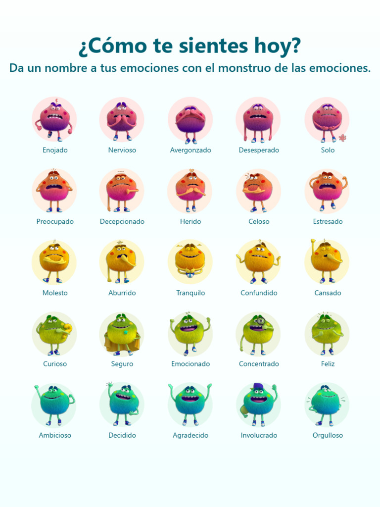 Cómo Te Sientes Hoy - Monstruo de Las Emociones | PDF