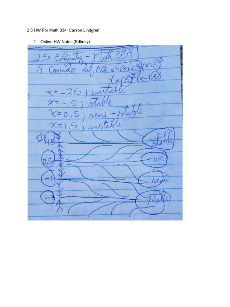 2.5 HW For Math 334 Carson Lindgren | PDF