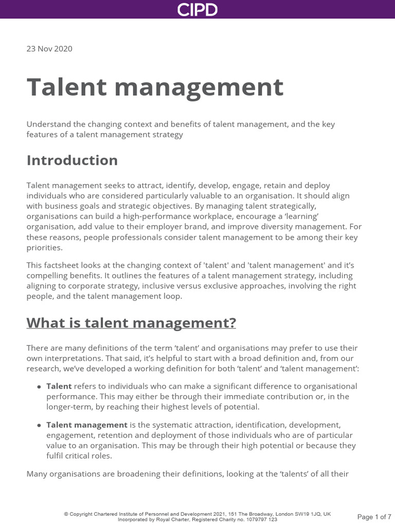 2 - Talent Management | PDF | Talent Management | Employee Retention