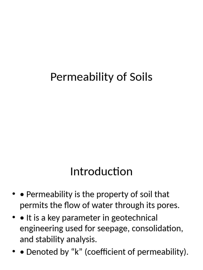Permeability of Soils | PDF