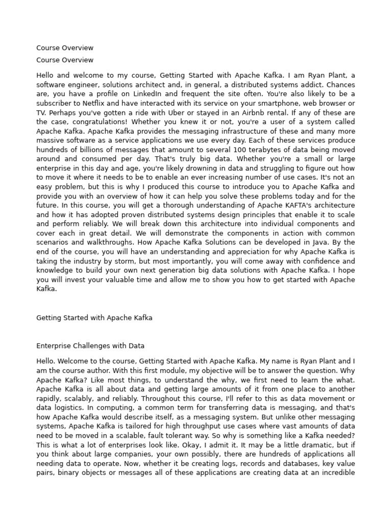 Getting Started With Apache Kafka | PDF | Computer Cluster | Scalability