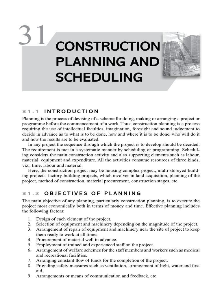08 Civil - Construction Planning & Scheduling | PDF