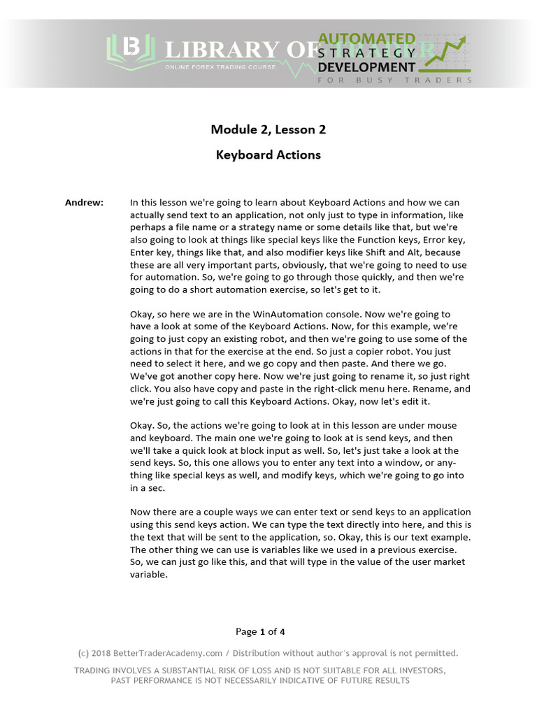 Automated Strategies Development - Lesson2.02 - Transcript | PDF ...
