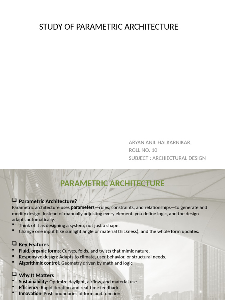 Parametric Architecture | PDF | Design