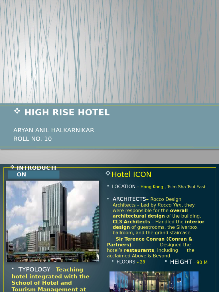 High Rise Hotel ICON: A Teaching Hub | PDF | Lighting | Ventilation ...