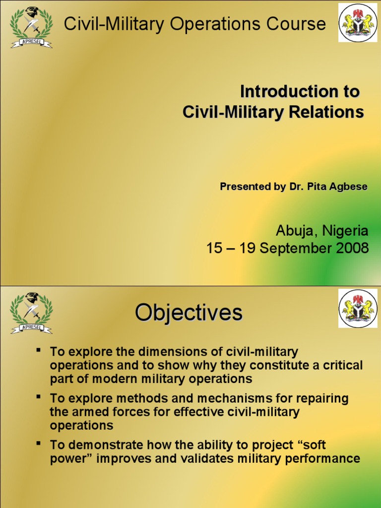 Civil-Military Operations in Nigeria | PDF | Civilian | Non ...