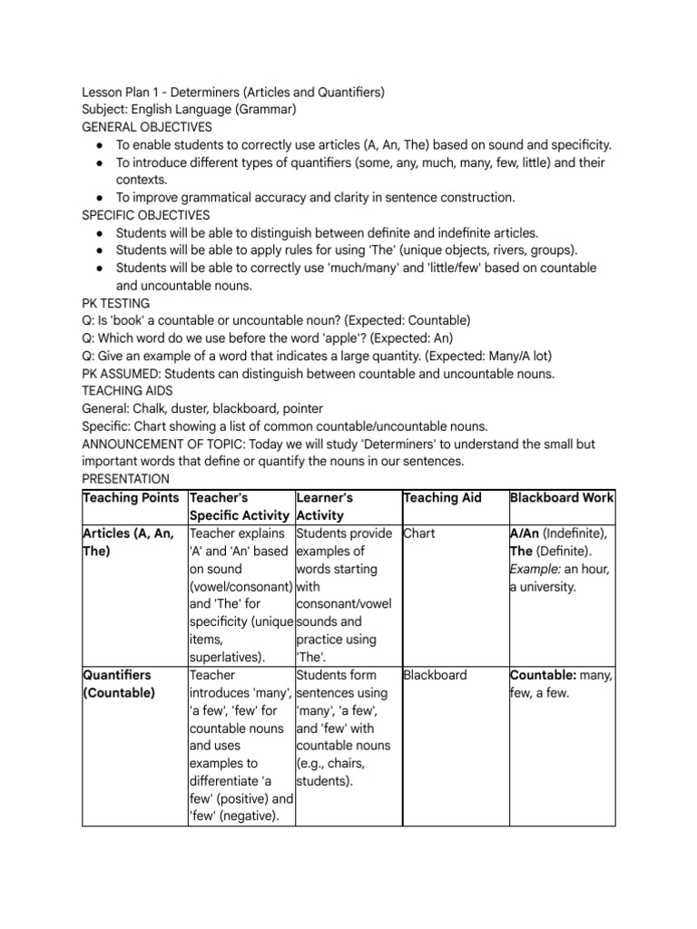 In PDF Form ?i Want 20 Lesson Plans | PDF | Grammatical Number ...