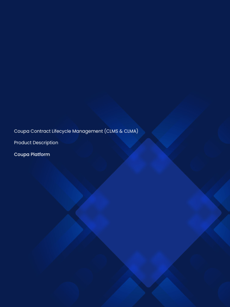 Coupa Contract Lifecycle Management Overview | PDF | Artificial ...