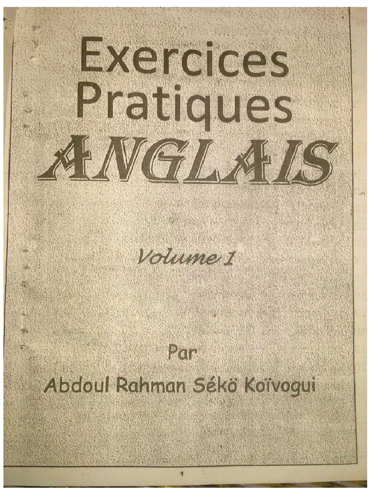 Anglais 1 | PDF