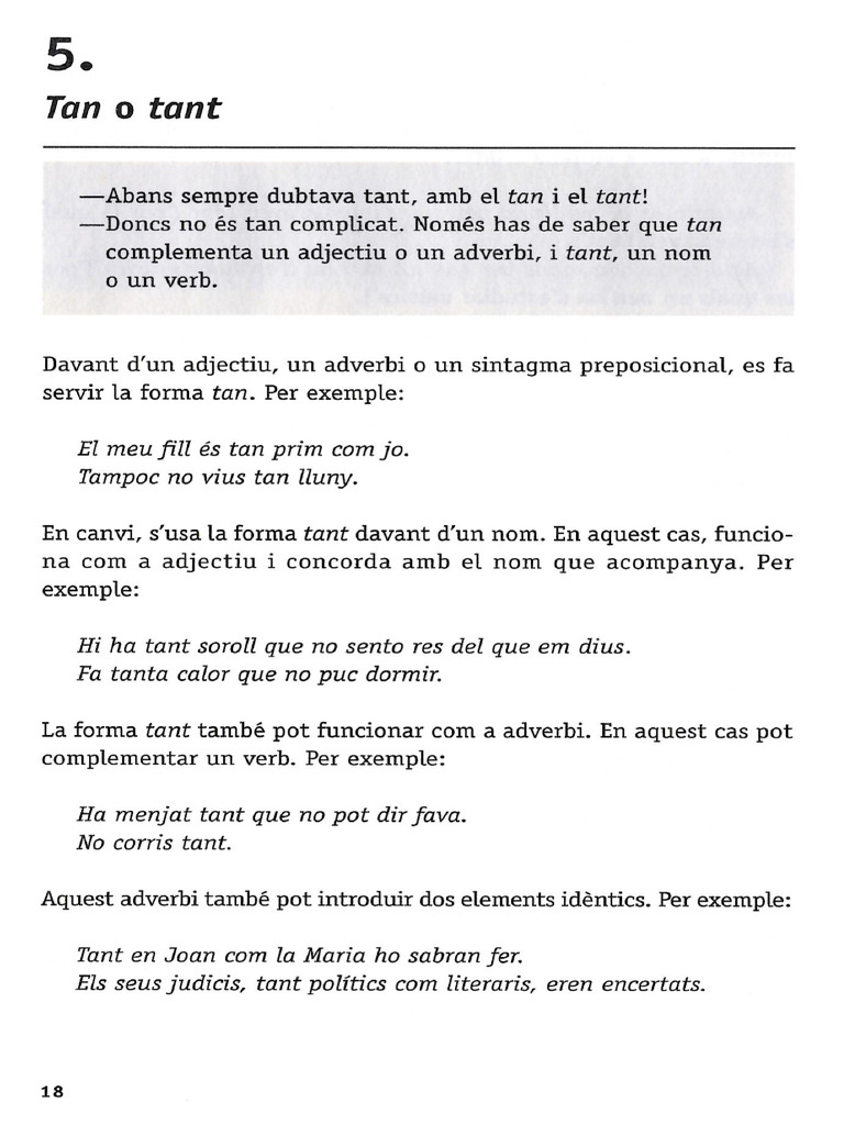 Tan o Tant | PDF