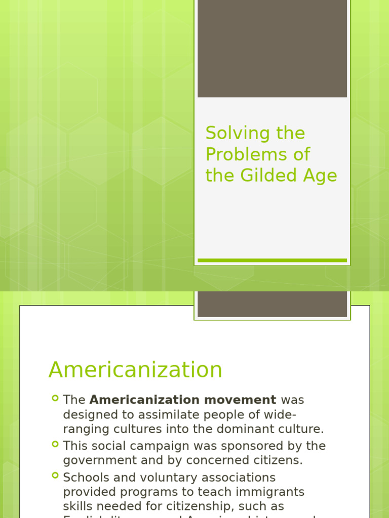 Gilded Age Urban Challenges and Reforms | PDF