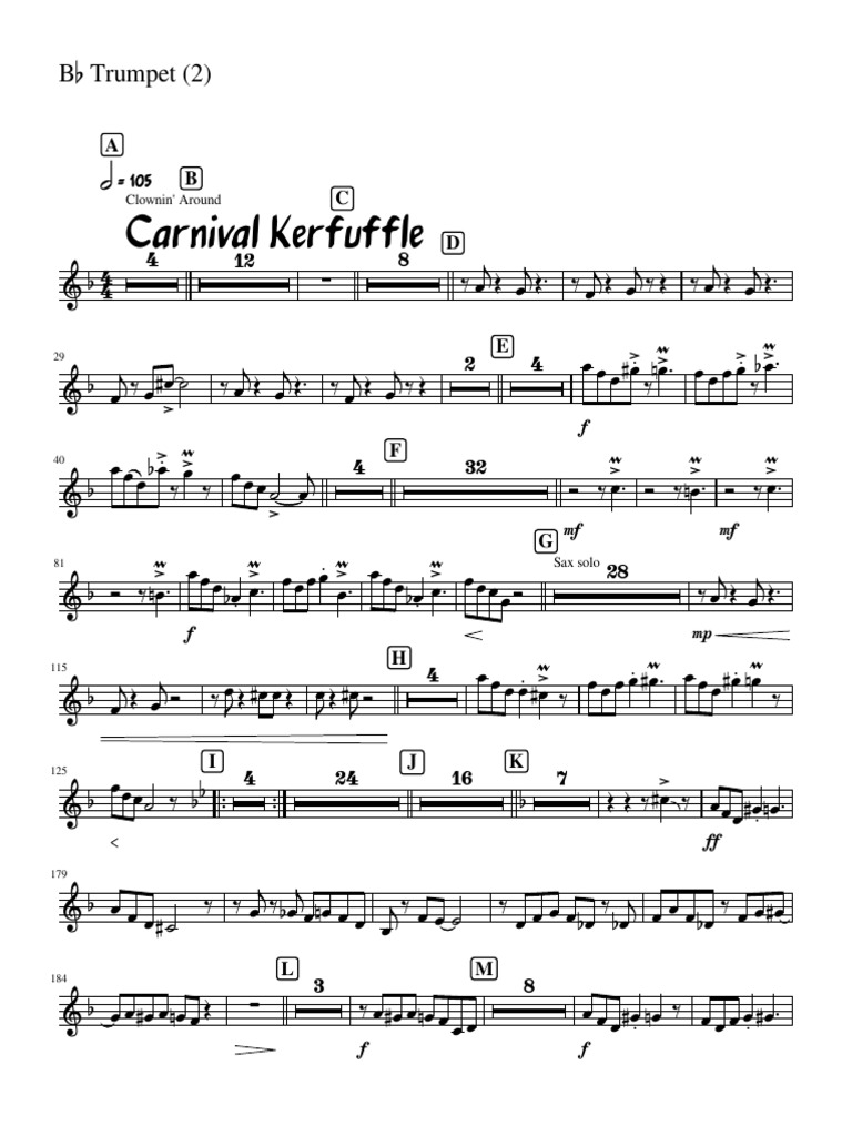 Carnival Kerrfuffle-Bb Trumpet | PDF