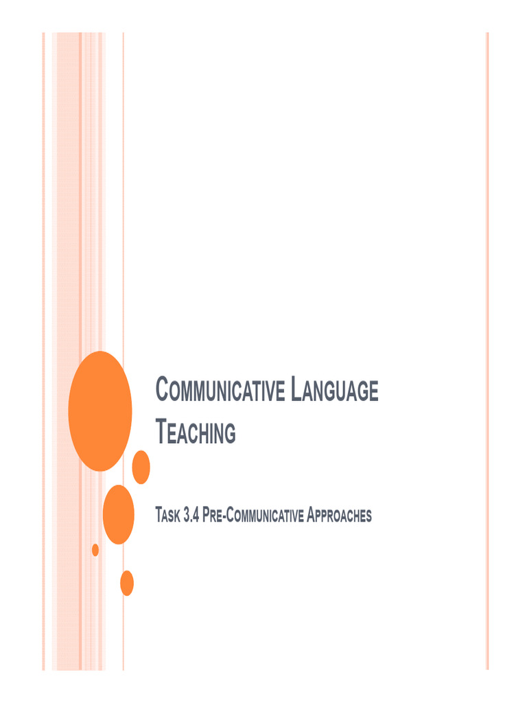 Task 3.4. Pre-Communicative Approaches. Summary | PDF | Cognitive ...