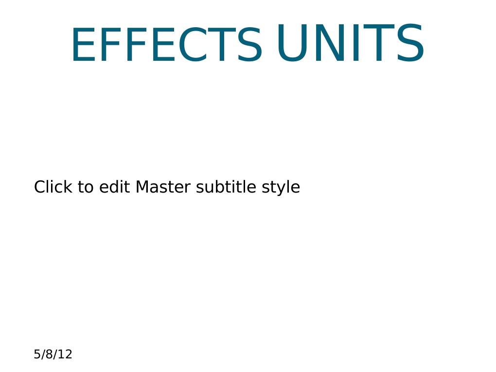 Essential Guide to Effects Units | PDF