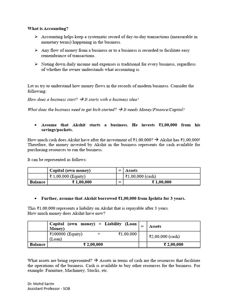 Unit 1 Accounting Equations and ALE Relationship | PDF | Debits And ...