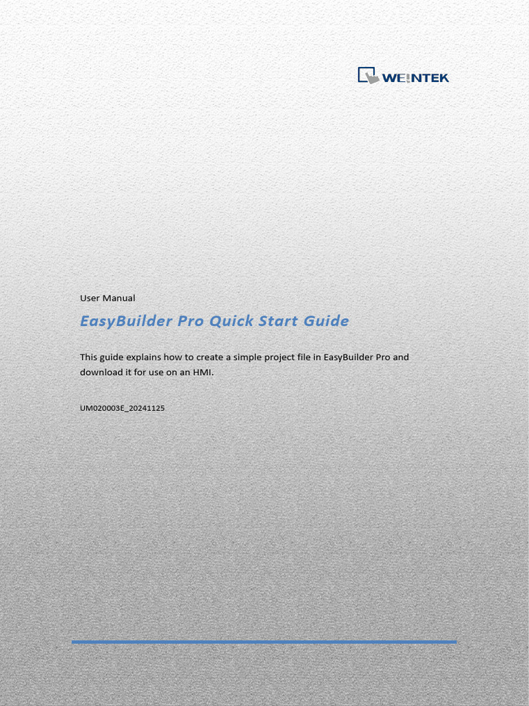EasyBuilder Pro Quick Start Guide | PDF | User Interface | Programmable ...