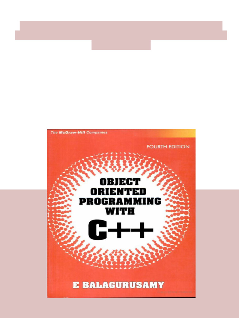 (Ebook) Object Oriented Programming With C++ by E. Balagurusamy ISBN ...
