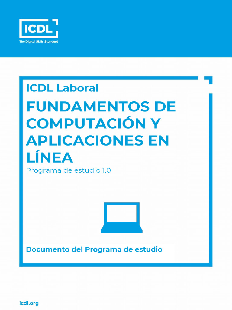 ICDL Fundamentos de Computacion y Aplicaciones en Linea 1.0 | PDF ...