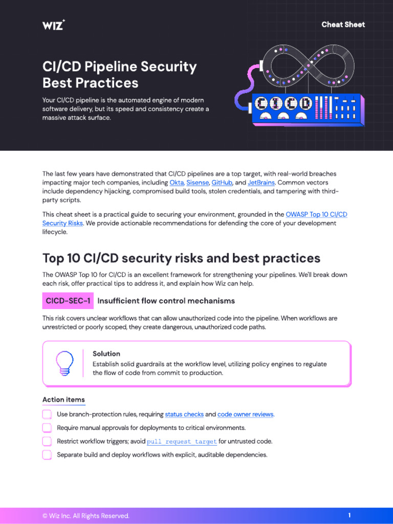 CI/CD Pipeline Security Best Practices | PDF | Access Control ...