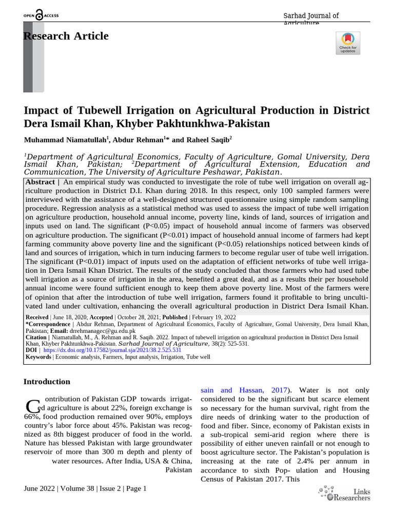 Socio Ecnomic Agricultural Input Analysis | PDF | Economies