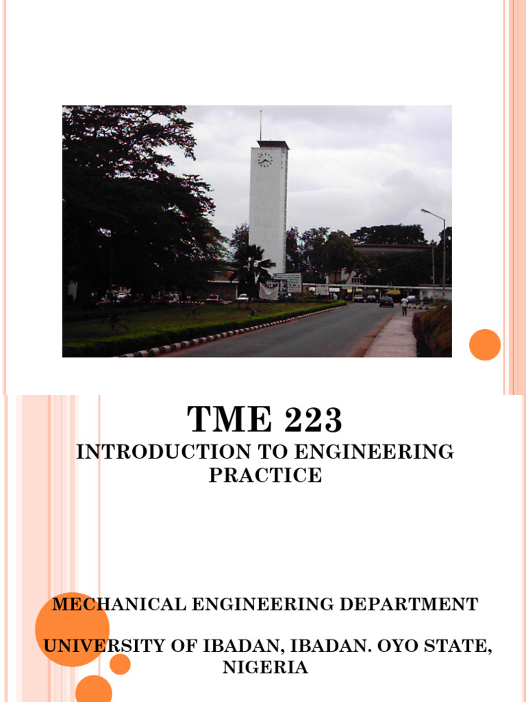 Module II - TME 223 Introduction To Engineering Practicee - (Autosaved ...