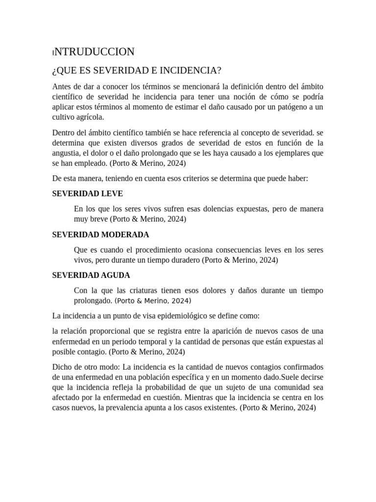 Severidad He Incidencia | PDF | Epidemiología