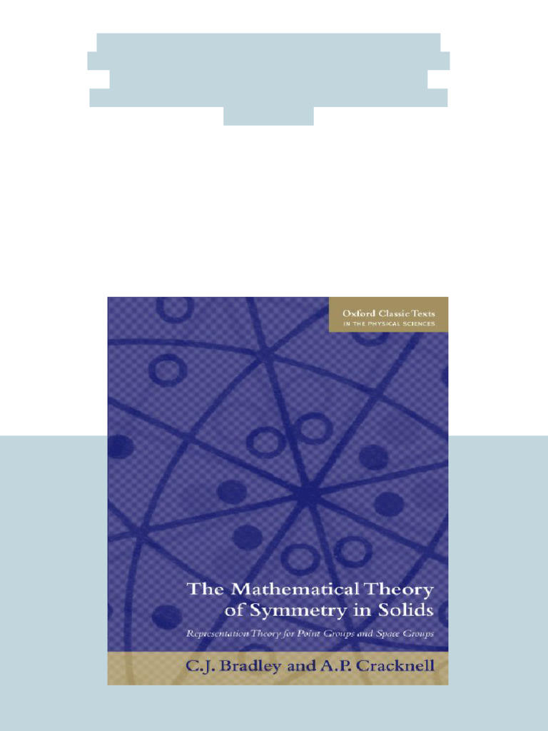 (Ebook) The Mathematical Theory of Symmetry in Solids: Representation ...