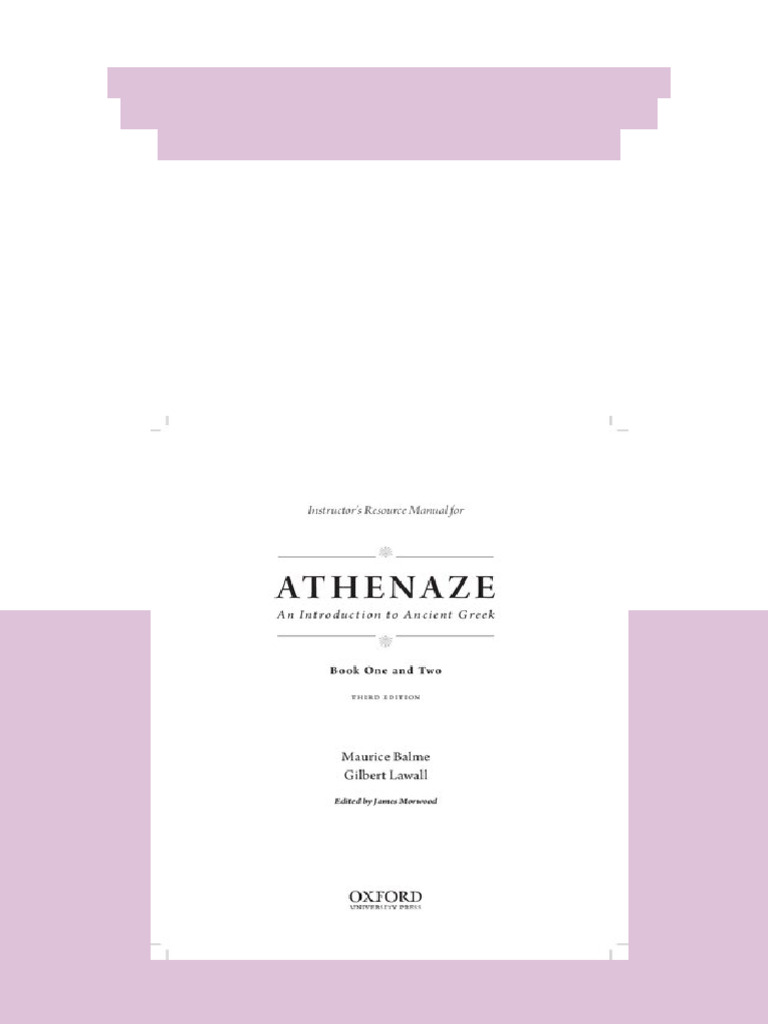 Instructor s Resource Manual for Athenaze An Introduction to Ancient ...