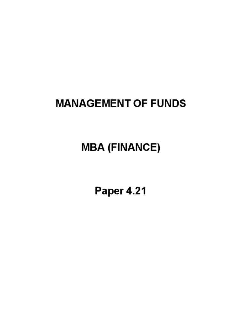 Management of Funds Entire Subject | PDF | Capital Structure | Stocks
